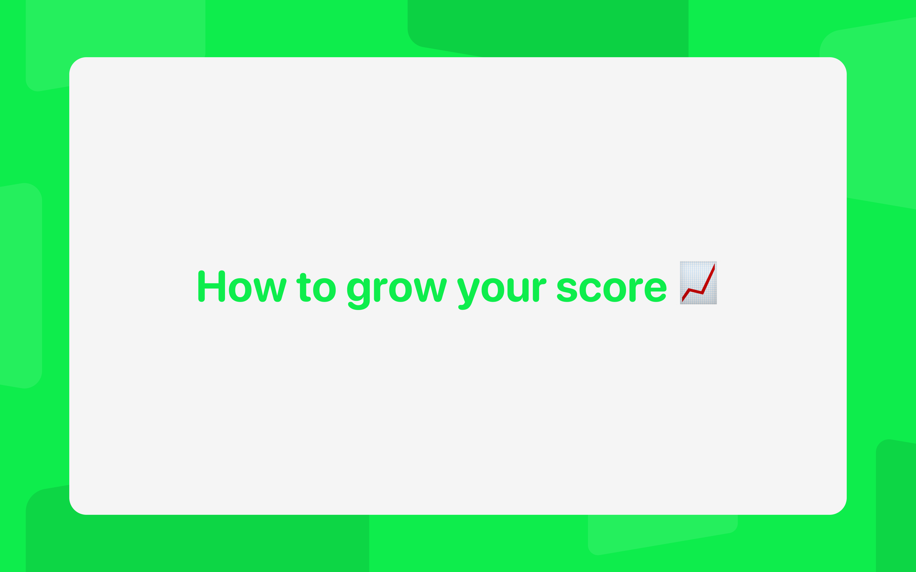 How to improve your credit score